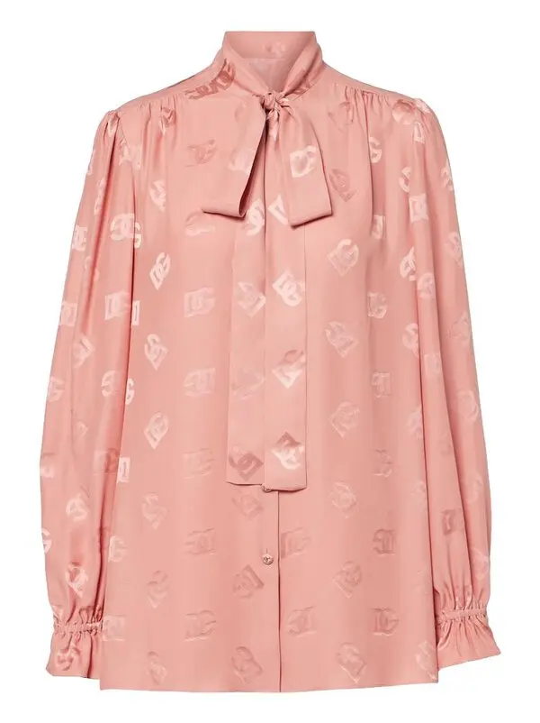 Dolce & Gabbana Dg Silk Satin Blouse - Pink
