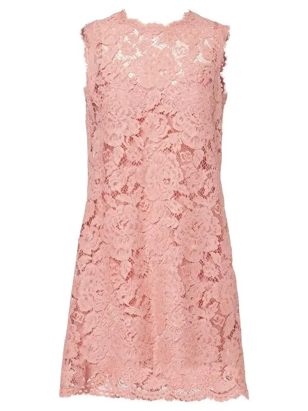 Dolce & Gabbana Lace Mini Dress - Pink