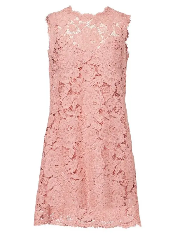 Dolce & Gabbana Lace Mini Dress - Pink