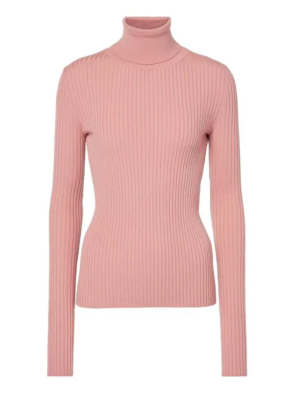 Dolce & Gabbana Ribbed-knit Wool-blend Sweater - Pink