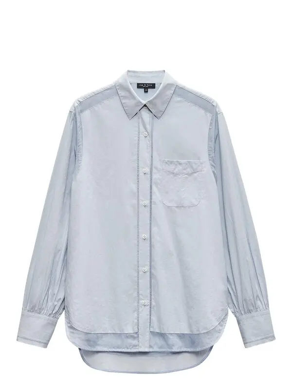 Rag & Bone Maxine Long-sleeve Shirt - Ltblue