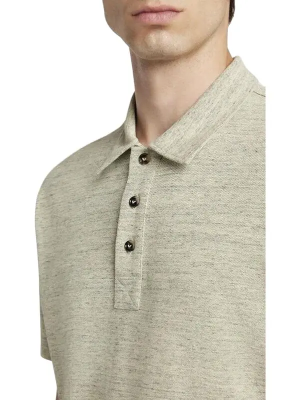 Bottega Veneta Apos;s Chine Pique Polo Shirt - Storm