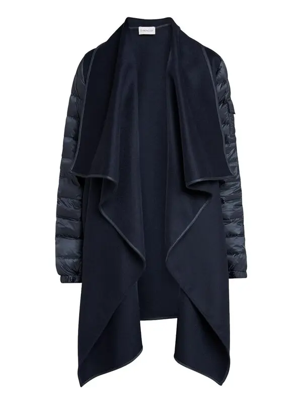Moncler Wool-blend Cape - Dark Blue
