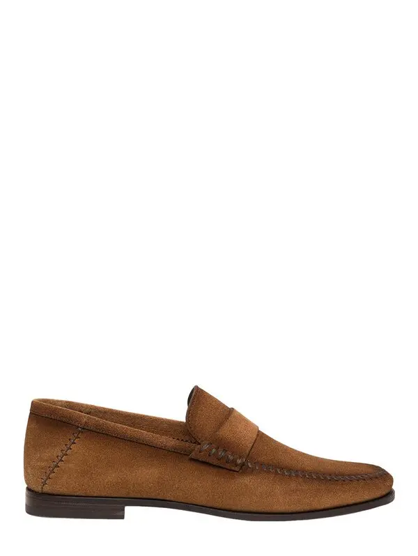 Santoni Paine Suede Loafers - Brown