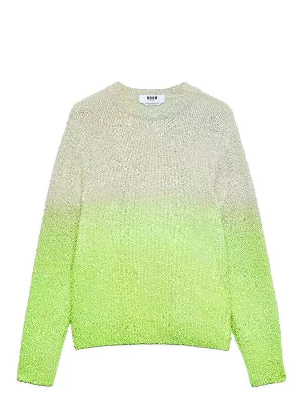 MSGM Degradé Terry-effect Jumper - Green