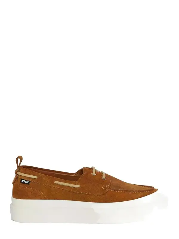 MSGM Suede Loafers - Brown