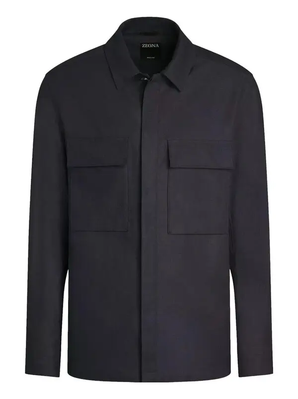 Zegna Oasi Lino Shirt - Blue