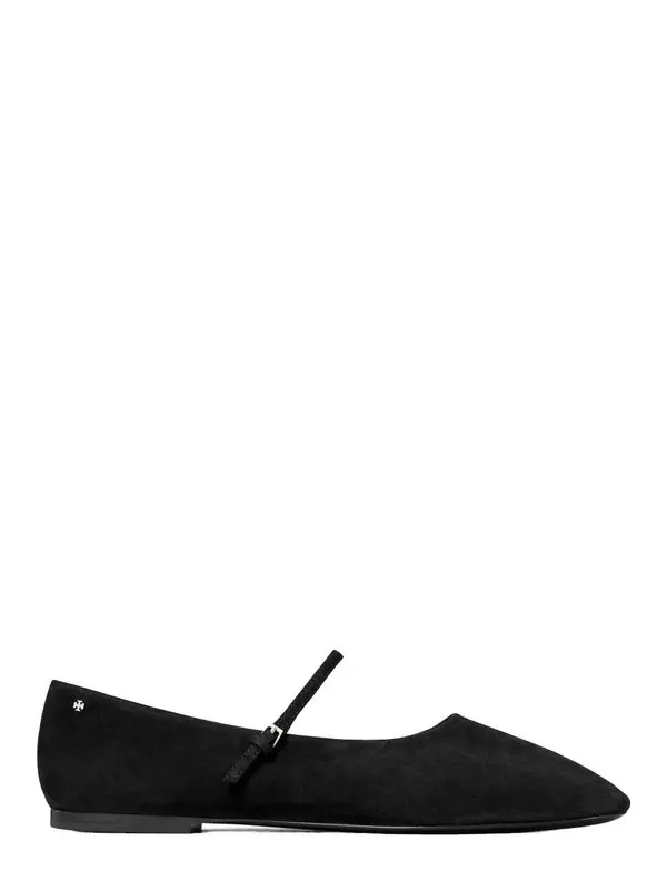 Tory Burch Suede Ballet Flats - Black