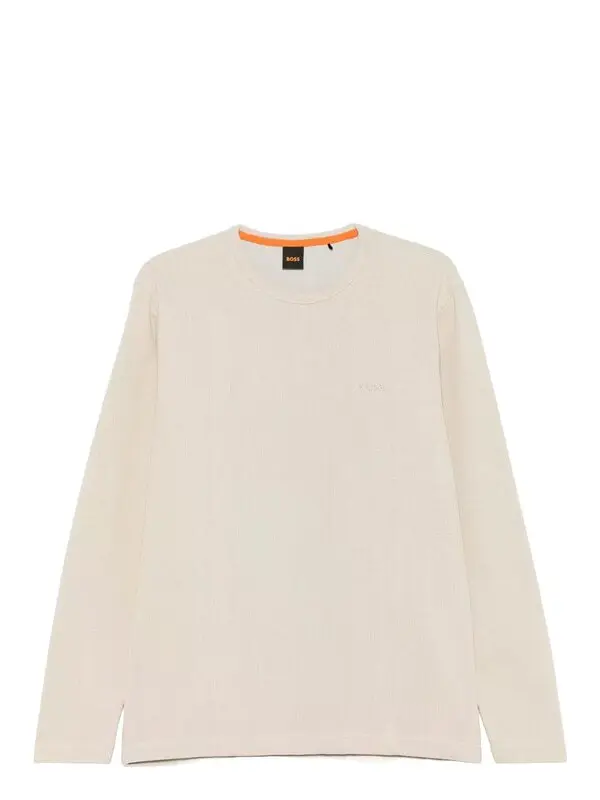 BOSS Logo-embroidered Sweater - Neutrals