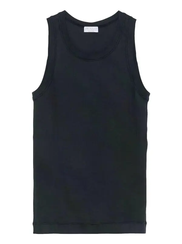 Brunello Cucinelli Fine-ribbed Tank Top - Blue