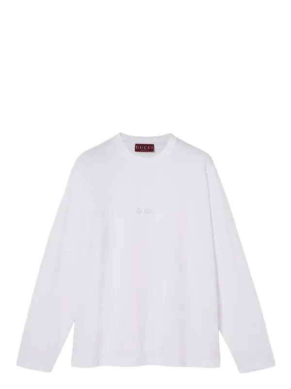 Gucci Long-sleeve Cotton Jersey T-shirt - White