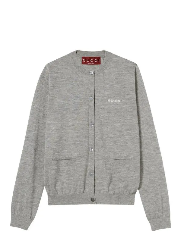 Gucci Cashmere Silk Cardigan - Grey