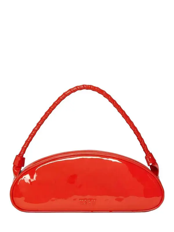 MSGM Debossed-logo Leather Tote Bag - Red
