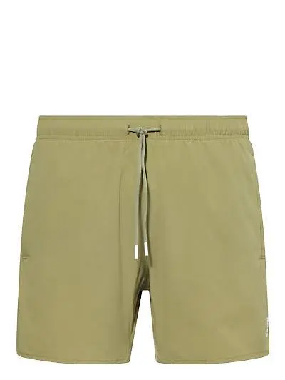 BOSS Iconic Stripe-trim Swim Shorts - Medium Green
