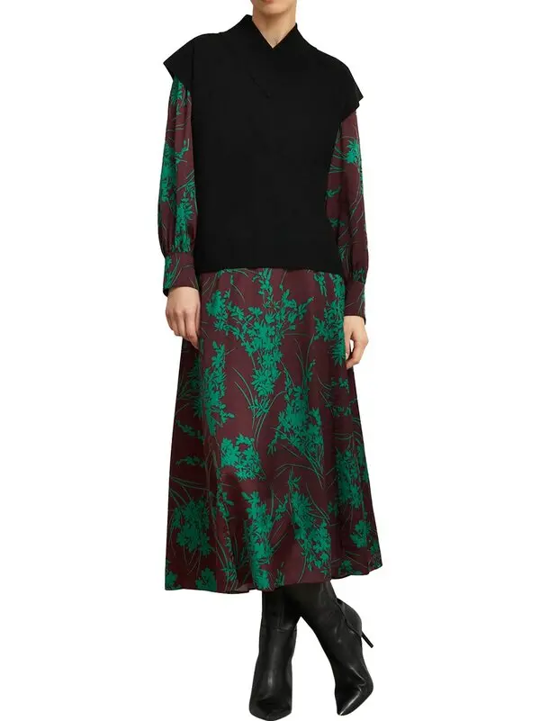 HOBBS LONDON Limited Grasmere Skirt - Brown Green