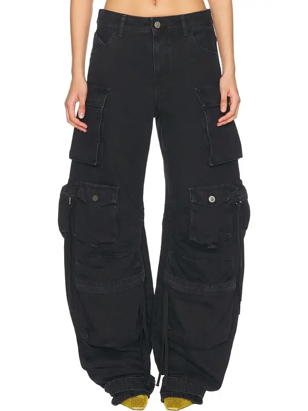 Attico Long Jeans - Black