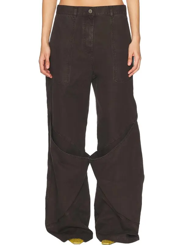 Attico Long Pant - Brown