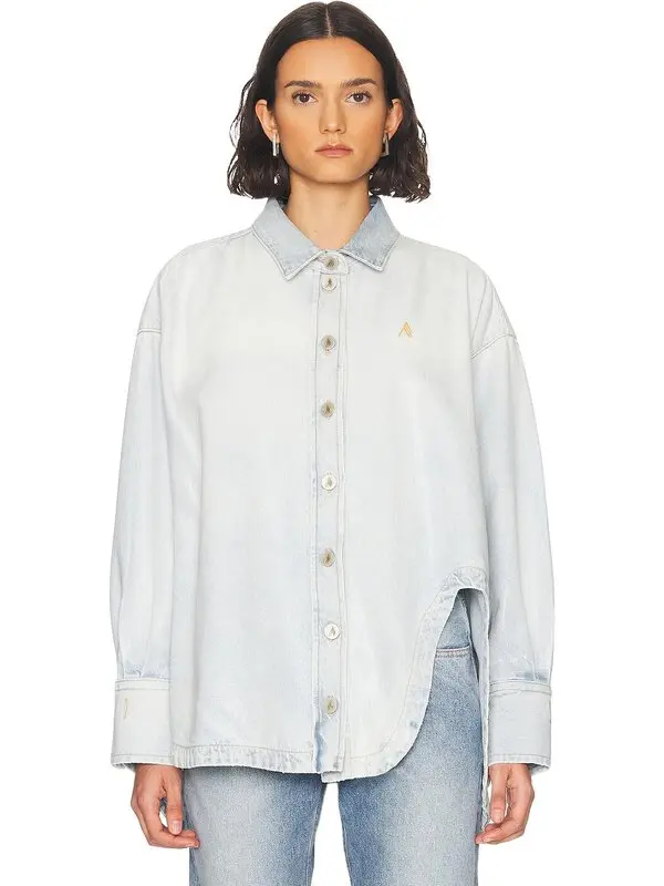Attico Blouson Top - Sky Blue
