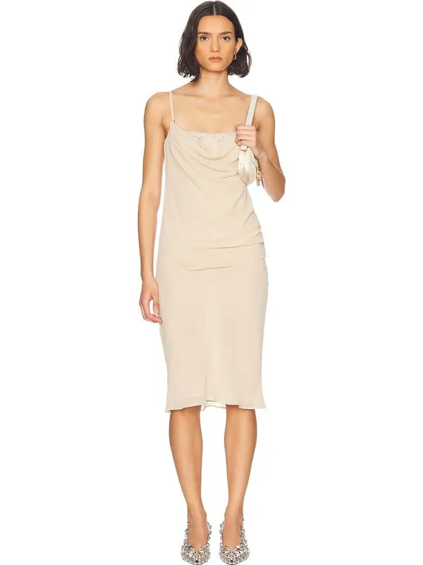 Attico Sleeveless Midi Dress - Pale Pink