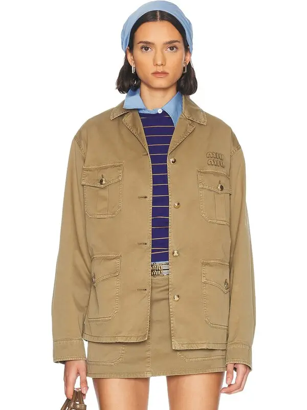 Miu Miu Utility Jacket - Olive
