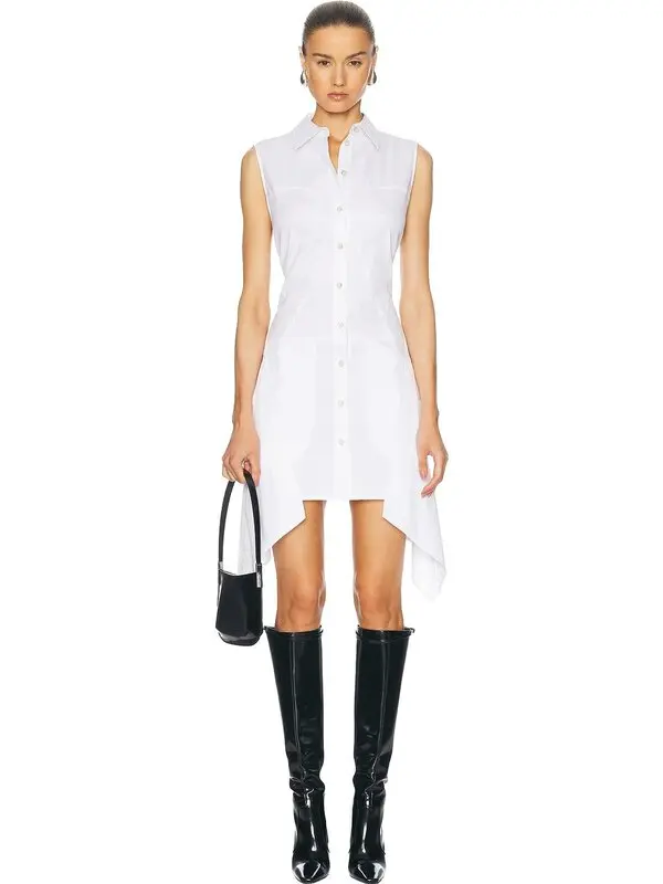 Helmut Lang Bustier Dress - White