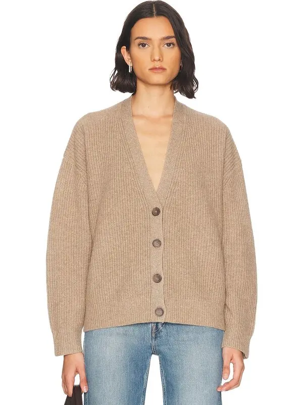 Jenni Kayne Cropped Cashmere Cocoon Cardigan - Undyed Stone