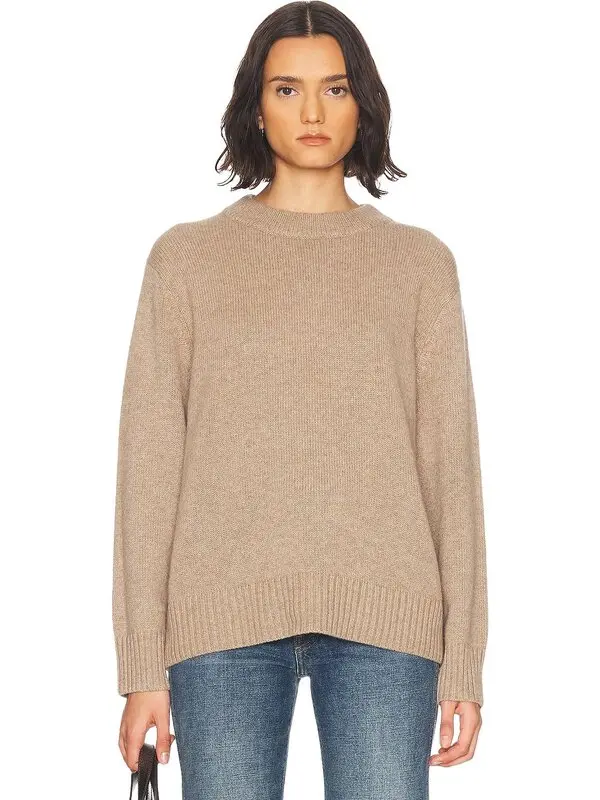 Jenni Kayne Cashmere Oversized Crewneck Sweater - Undyed Stone
