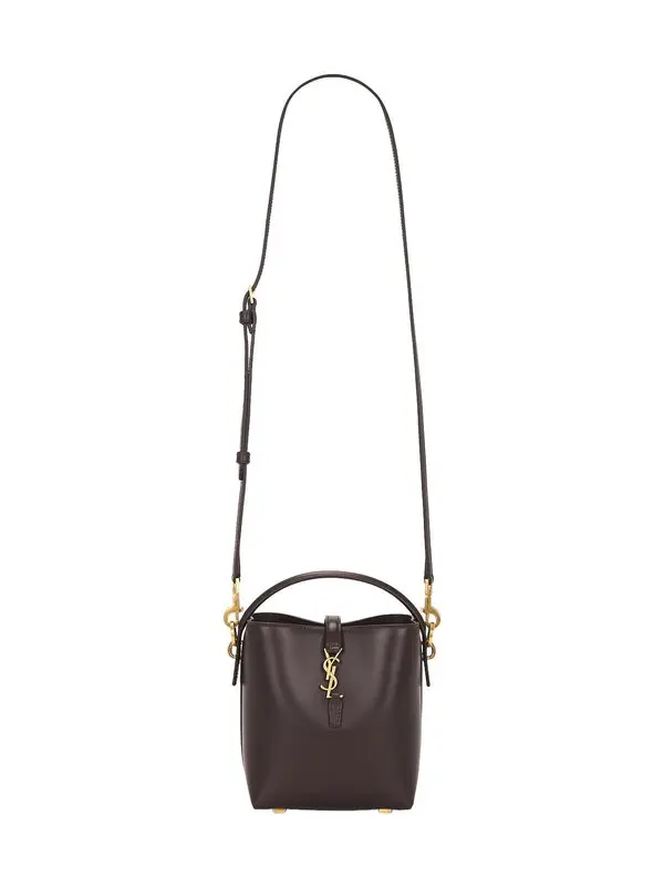 Saint Laurent Mini Le 37 Bucket Bag - Dark Sweet Chocolate