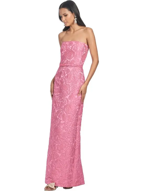 Sachin & Babi Sophia Jacquard Cloque Gown - Rose Pink