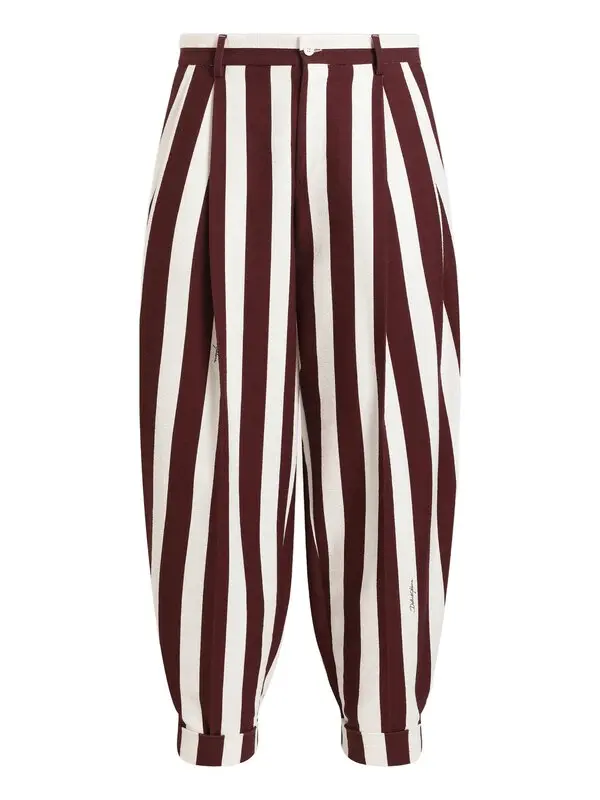 Dolce & Gabbana Striped Cotton Jacquard Pants - Multicolor