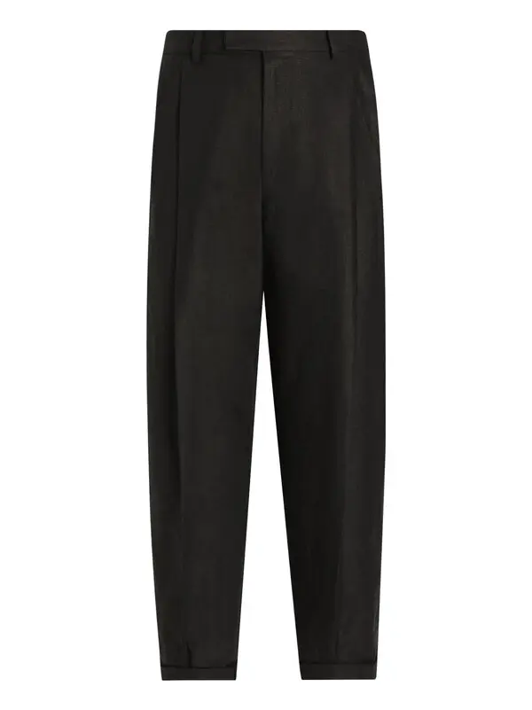 Dolce & Gabbana Linen Fabric Trousers - Black