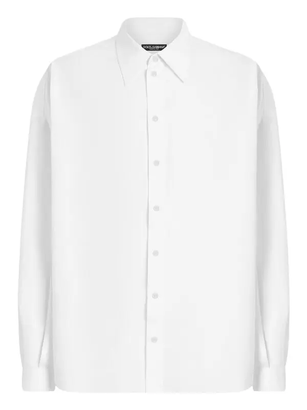 Dolce & Gabbana Long-sleeved Linen Shirt - White