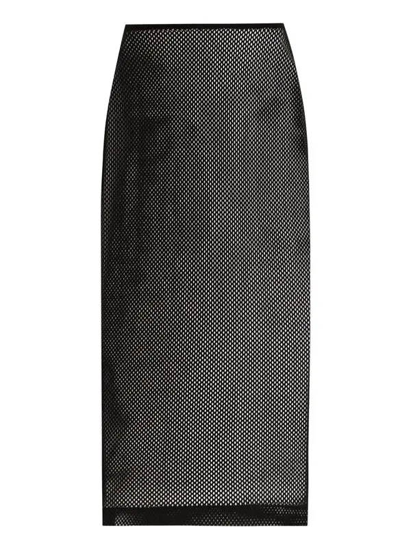 Dolce & Gabbana Mesh Midi Skirt - Black