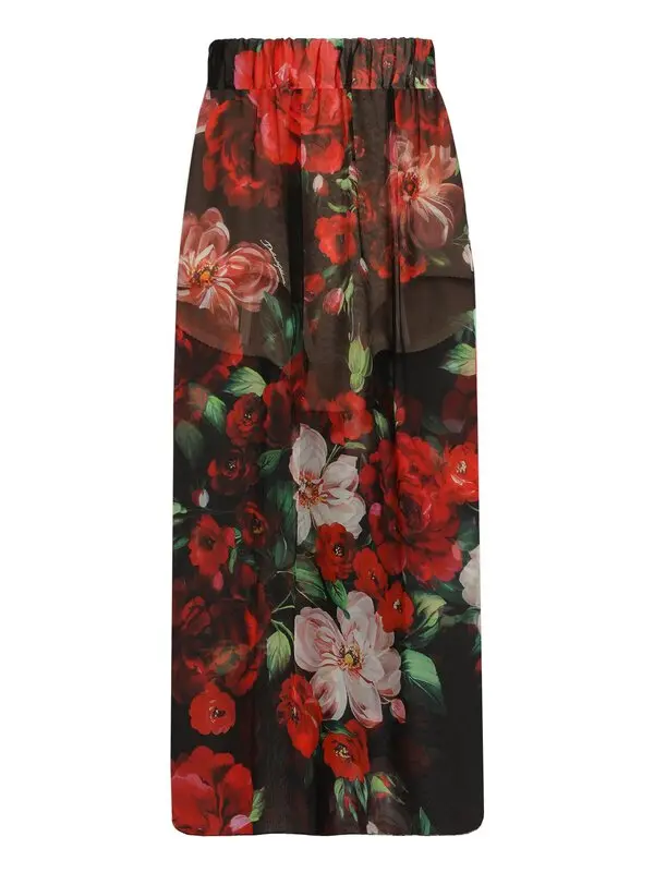 Dolce & Gabbana Rose- Chiffon Skirt - Print