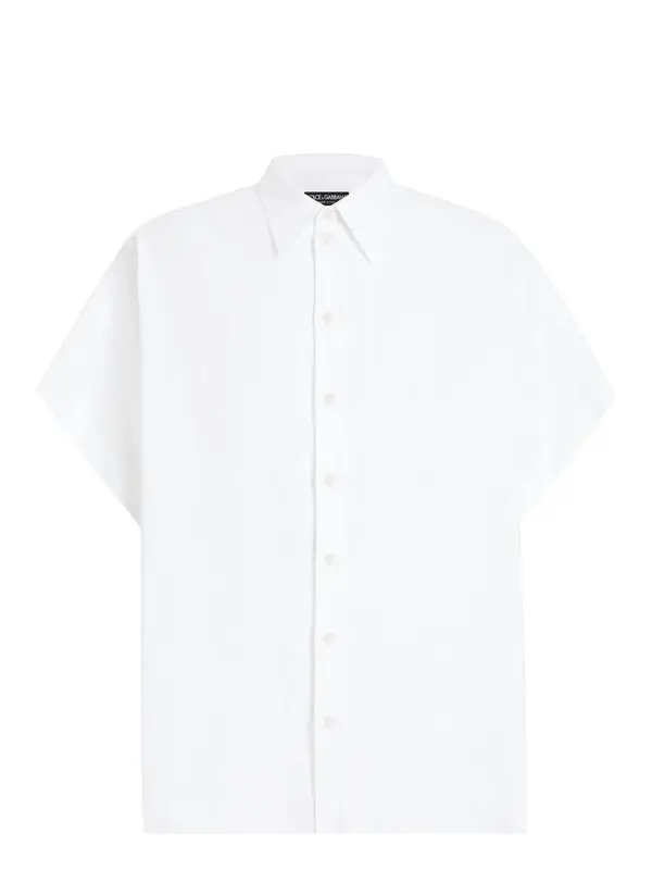 Dolce & Gabbana Linen Shirt With Full Sleeves - White
