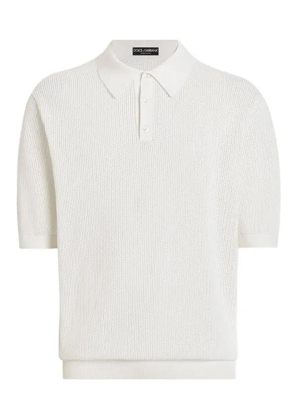 Dolce & Gabbana Short-sleeved Cotton Polo-shirt - White