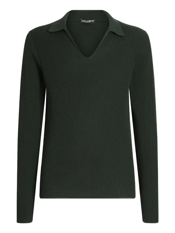 Dolce & Gabbana Cotton Knit Sweater - Green
