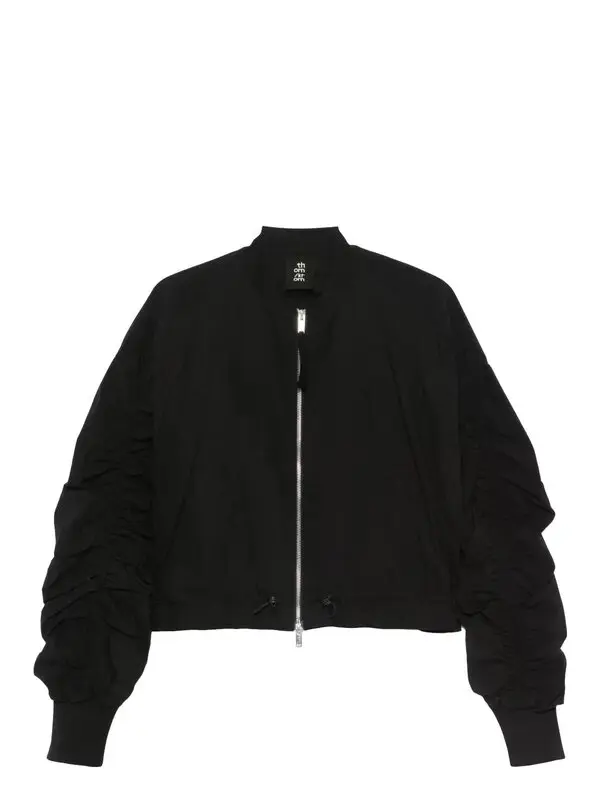 THOM KROM Ruched Bomber Jacket - Black