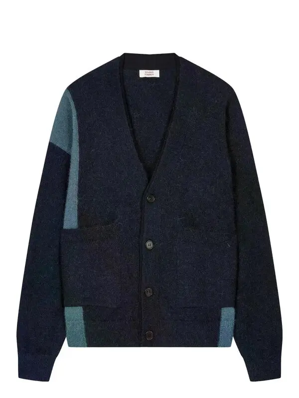 STUDIO TOMBOY Colour-block Cardigan - Blue