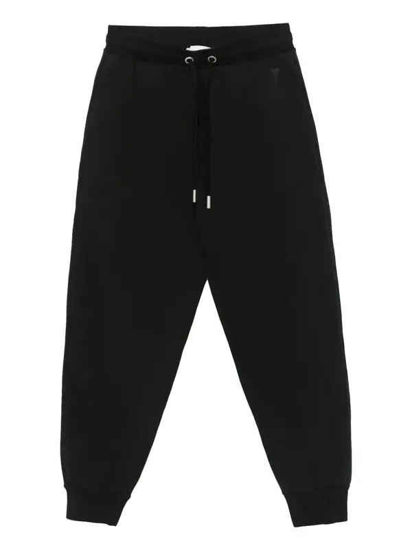 Ami De Coeur-motif Track Pants - Black
