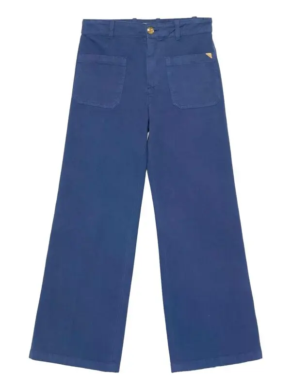 Chloé Cotton Cropped Trousers - Blue