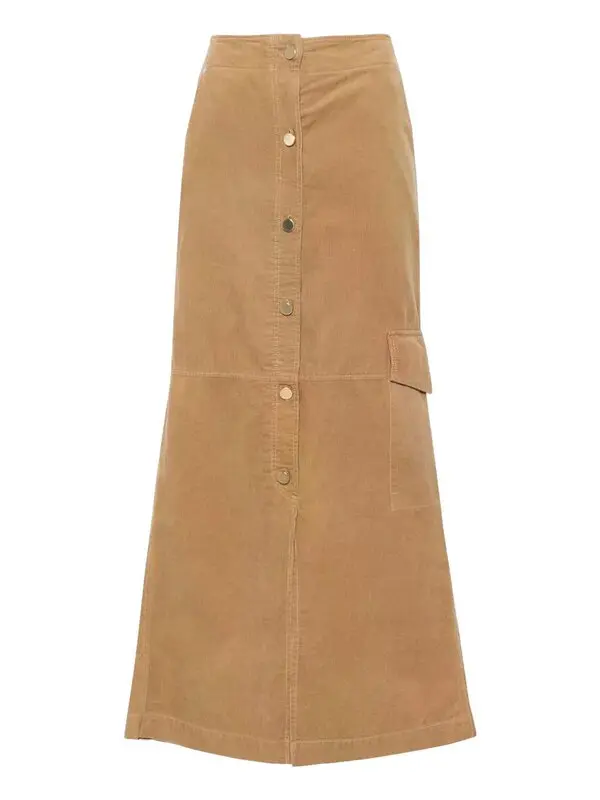 Dorothee Schumacher Corduroy Cargo Midi Skirt - Brown
