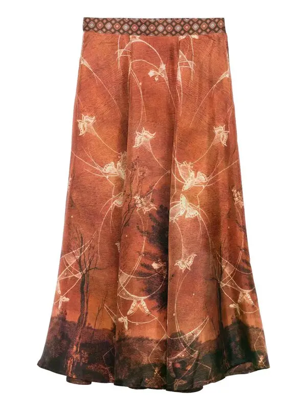 PIERRE-LOUIS MASCIA Aloe Straight Skirt - Brown