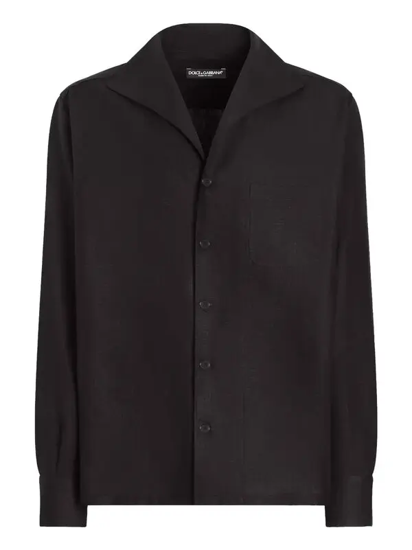 Dolce & Gabbana Shawl-collar Shirt - Black