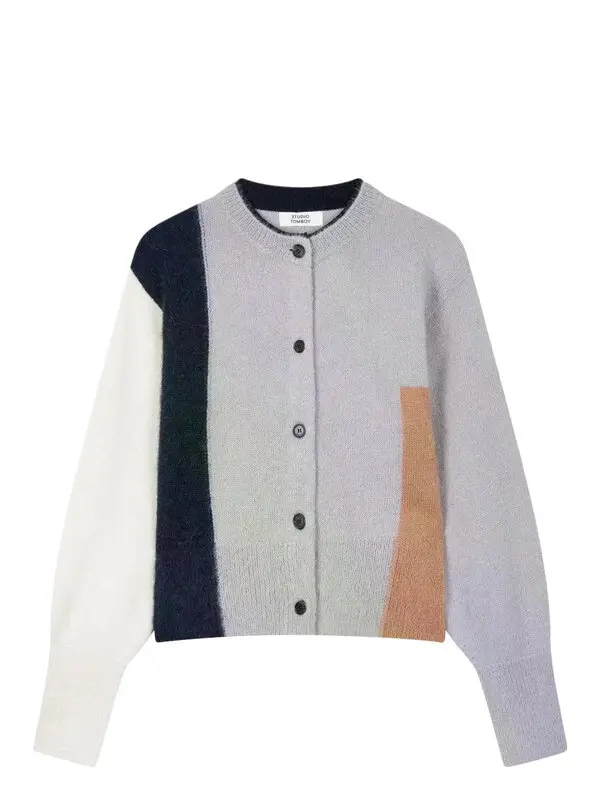 STUDIO TOMBOY Colour-block Cardigan - Grey