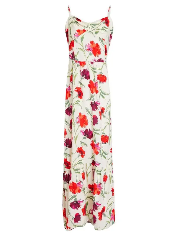 Diane Von Furstenberg Etta Floral-print Woven Maxi Dress - Ivory