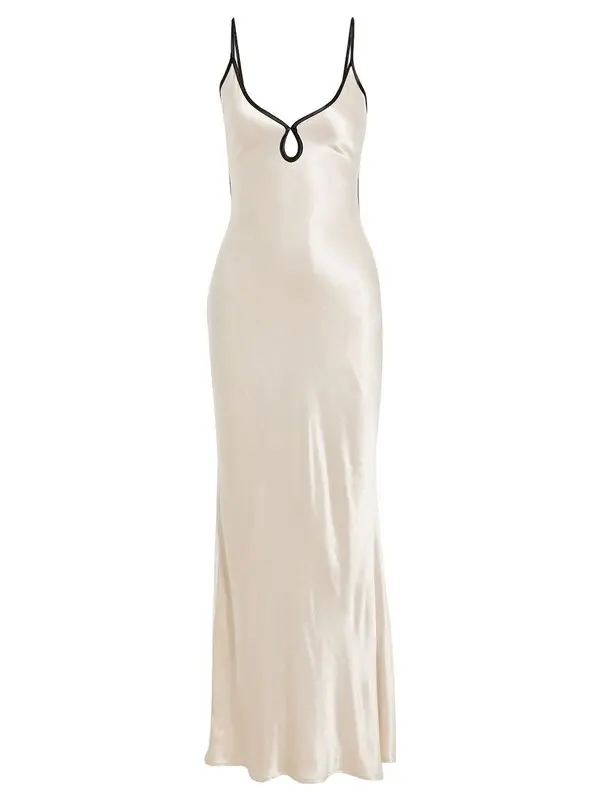 Bec & Bridge Cedar City Satin-crepe Maxi Dress - Beige
