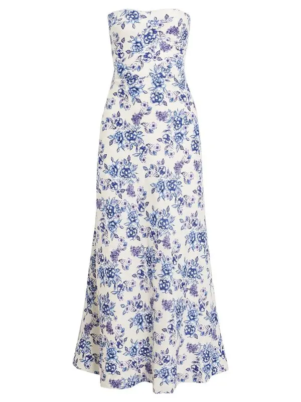 Bec & Bridge Audette Floral-print Linen Maxi Dress - Ecru