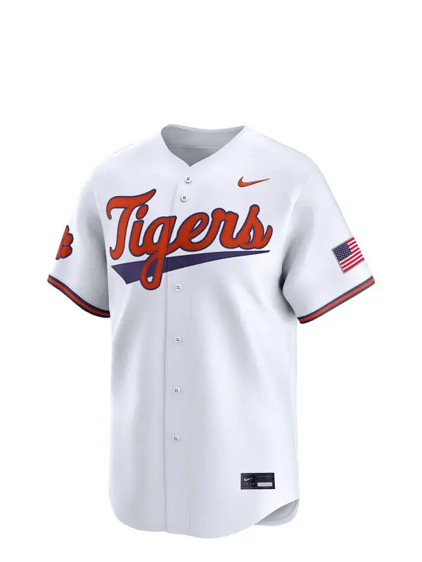 Nike Clemson Tigers College Limited Baseball Jersey - White