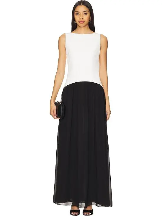 LOVERS AND FRIENDS Suki Maxi Dress - Black & White